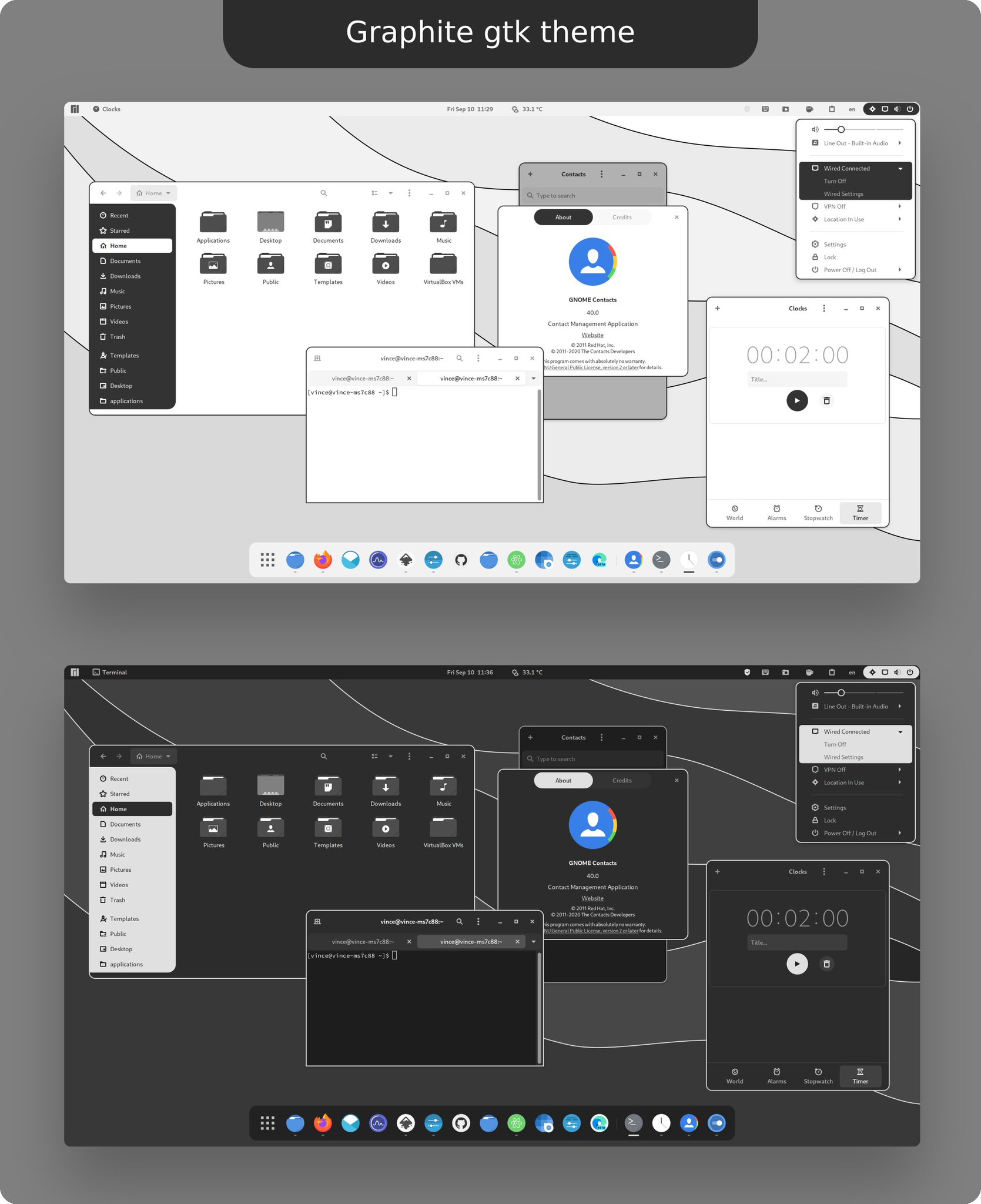 vinceliuice on Twitter: "New gtk theme: Graphite https://t.co/ERhI4szvBQ…