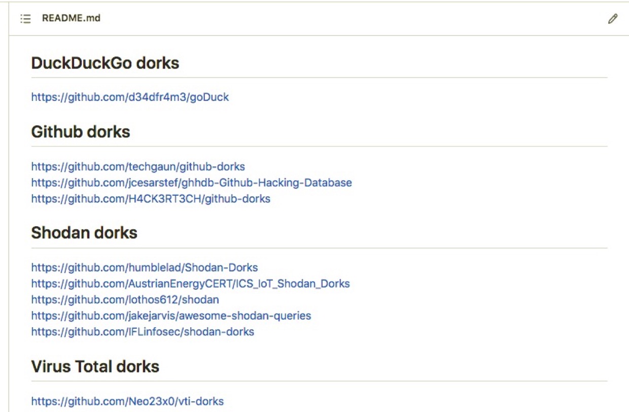 Cyber Detective🇺🇦 on Twitter: "All researchers have heard of Google Dorks, but much less well ...