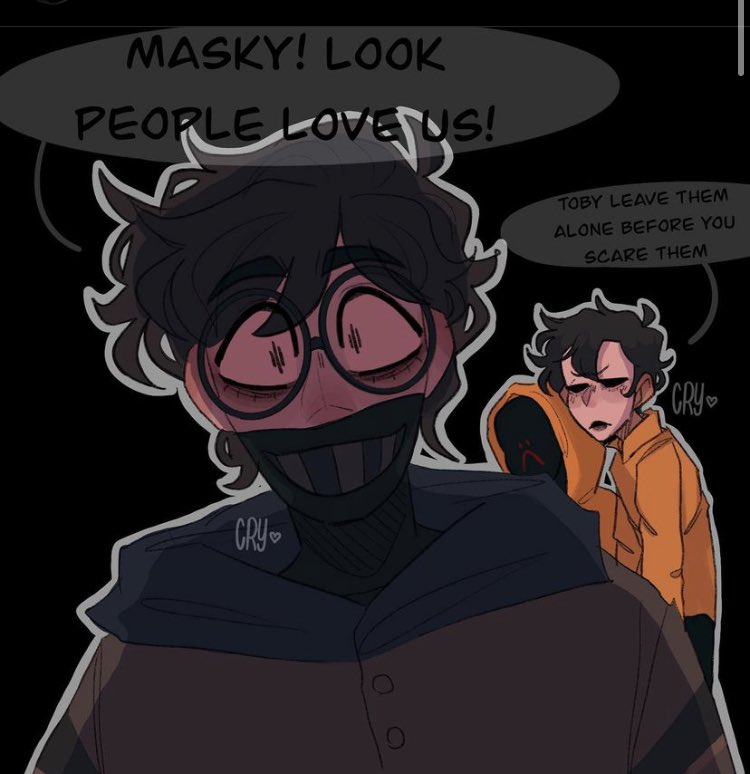 Marble Hornets Masky And Hoodie Fanart