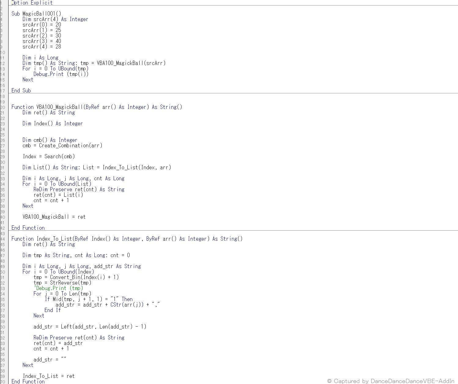 Kaburanet on Twitter: "#VBA100本ノック 魔球編1解けました！総当たりをビット探索で実装しました。 #VBA https://t.co/gkGFSePJ6H ...