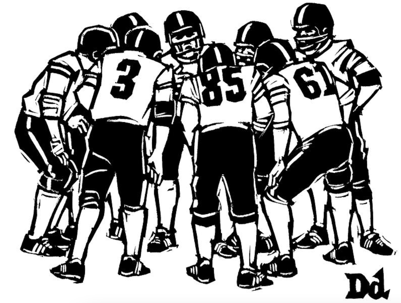 Football Huddle Silhouette