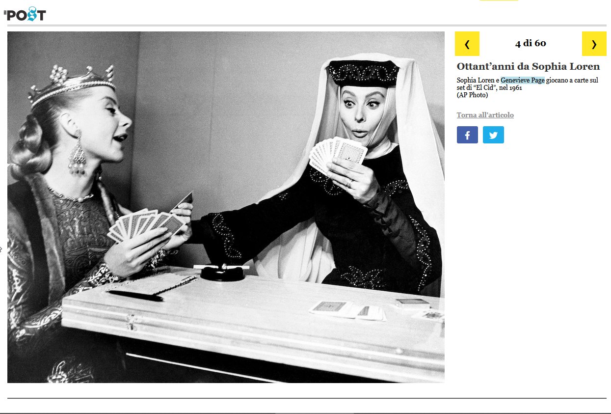 Sophia Loren And Genevieve Page