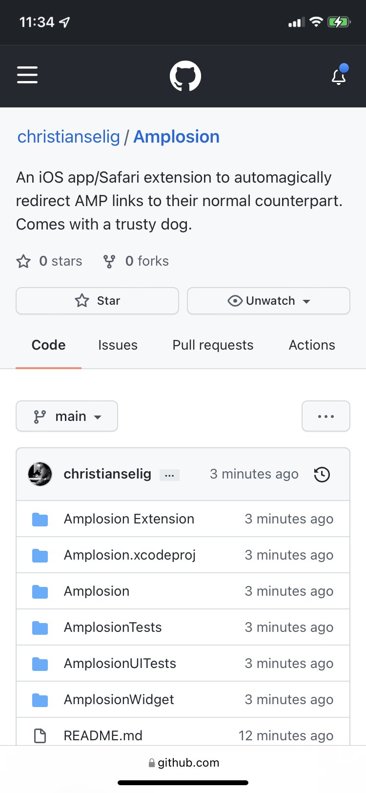 Christian Selig on Twitter: "(1/6) Amplosion ⚡️ is a simple app with a twist. On iOS 15 as a ...