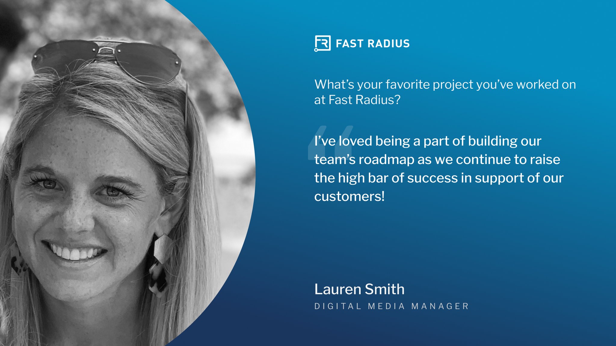 Fast Radius on Twitter: "Digital Media Manager Lauren Smith is making new customer relationships ...