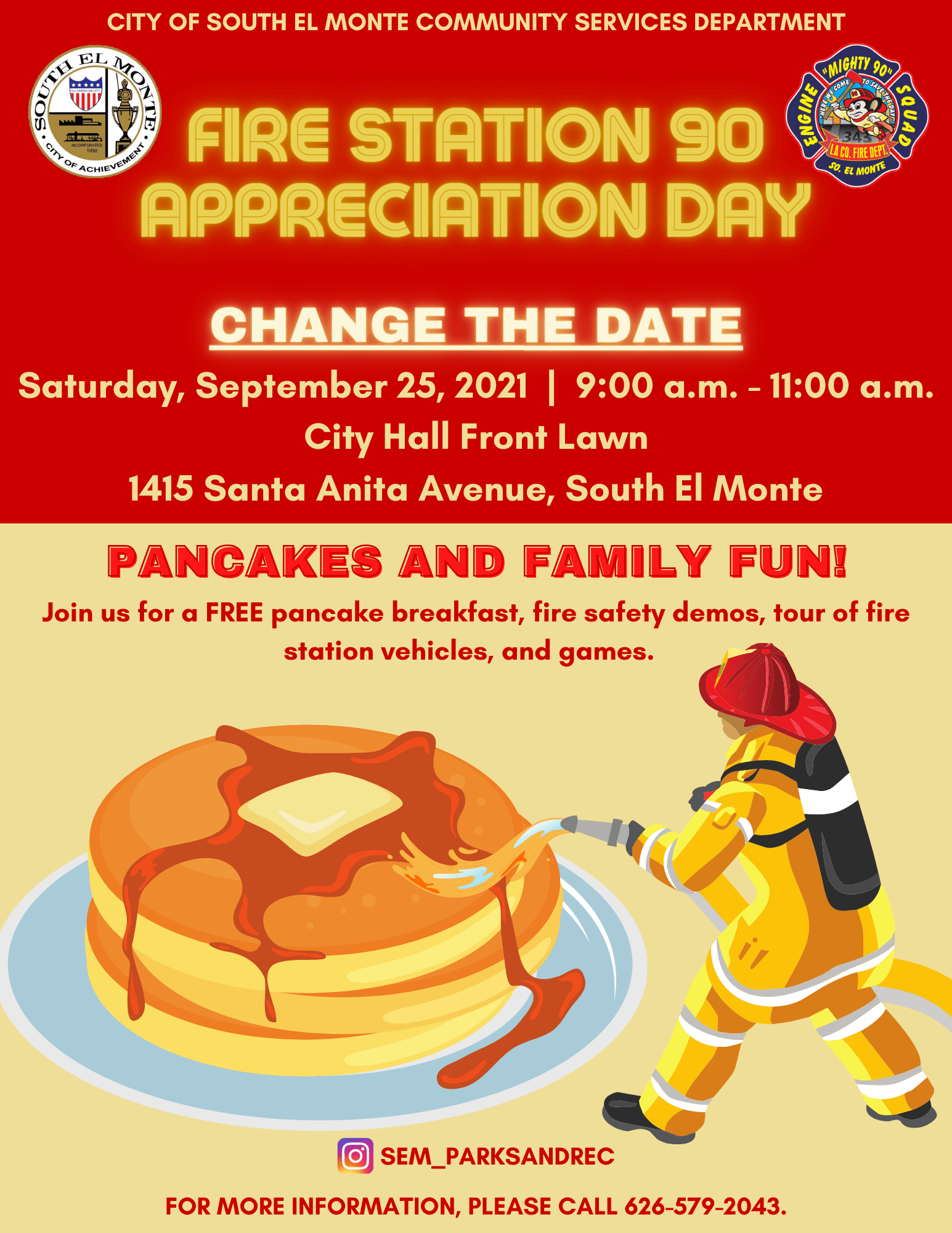 Firefighter Pancake Breakfast Flyer