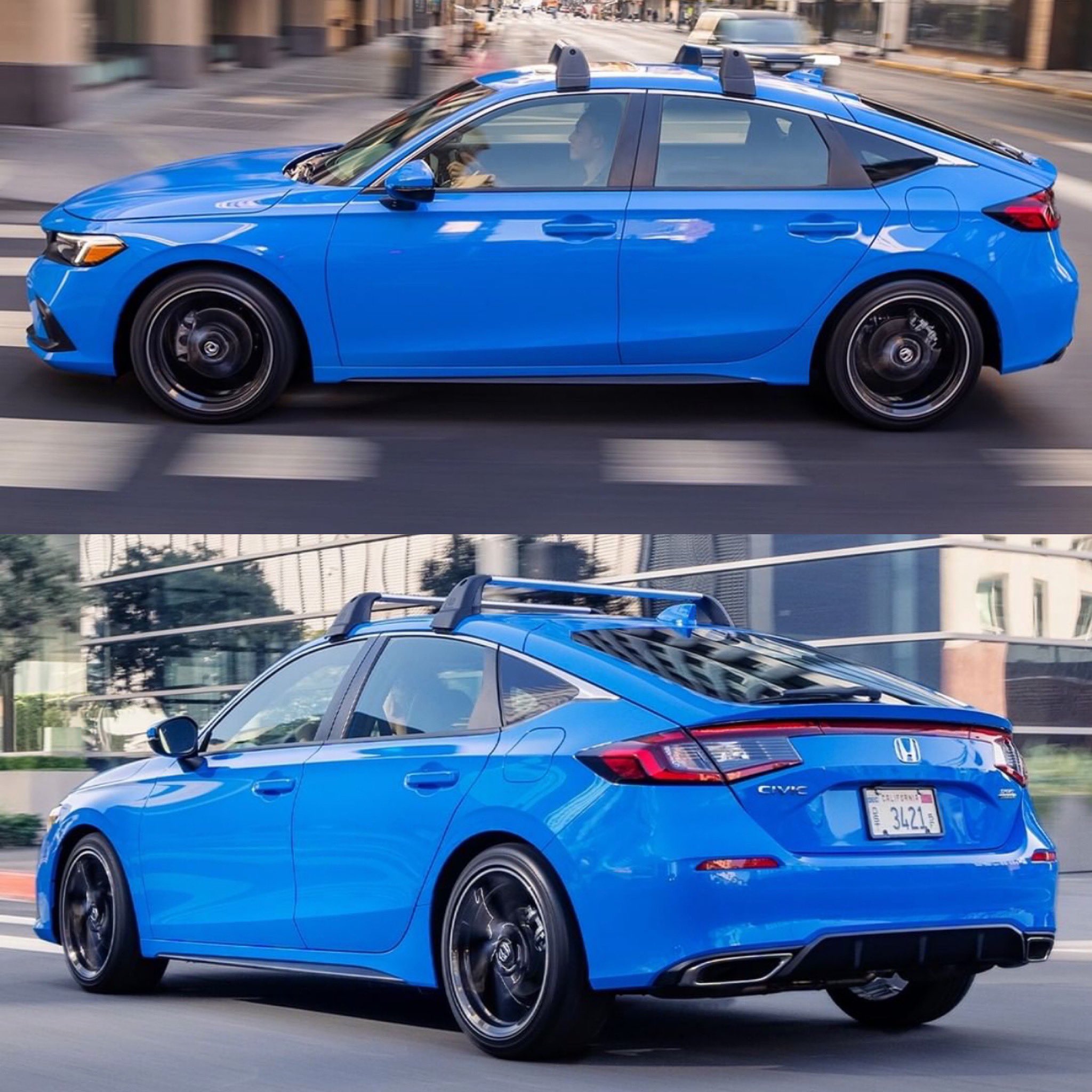 Honda Civic Hatchback Modified Blue