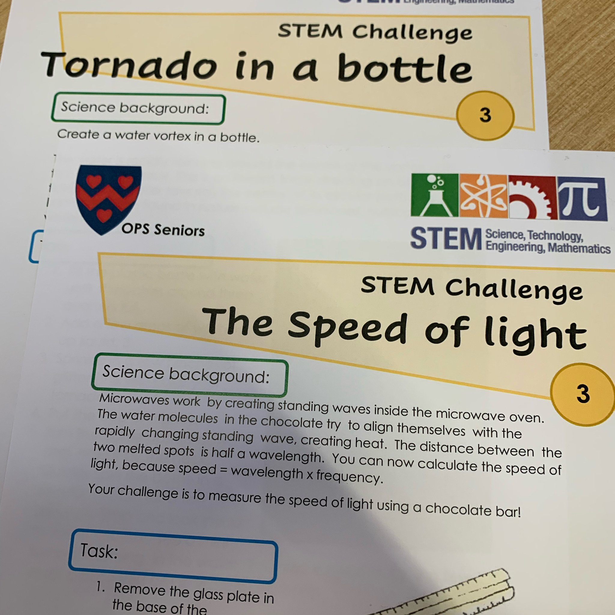 The Oratory Prep School on Twitter: "Our Senior STEM Challenge sheets ...