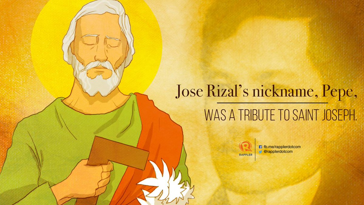 Rizal was christened Jose Protacio, in honor of two saints. His mother ...