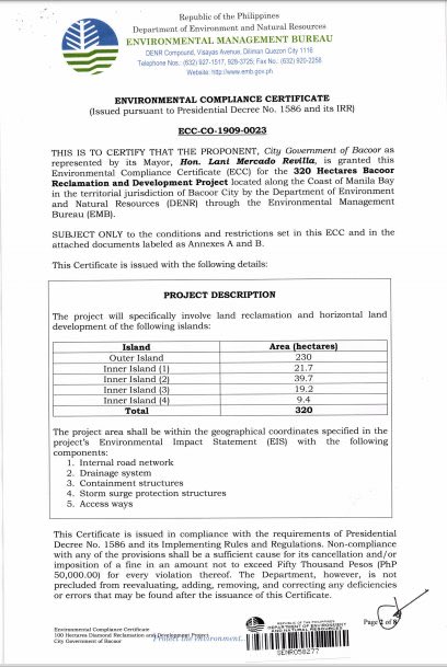Manila Bulletin News on Twitter: "LOOK: The DENR already issued an environmental compliance ...