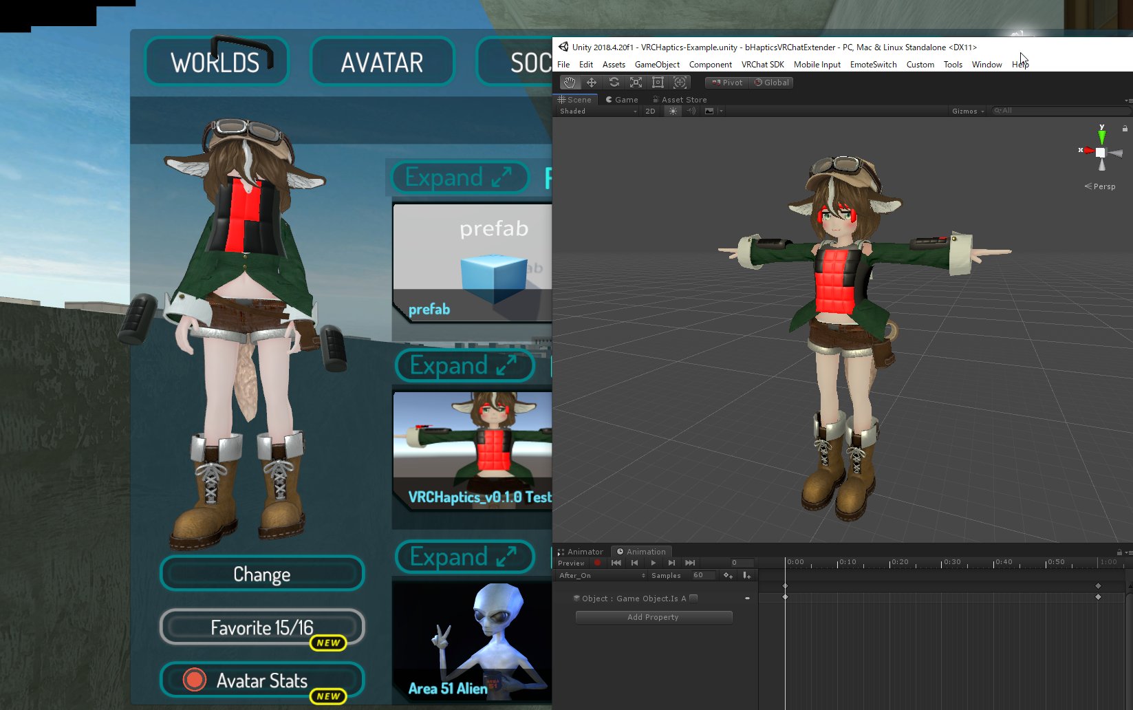 坪倉輝明@メディアアーティスト on Twitter: "@mimi_VRC Unity上ではアニメーションさせても問題ないのに、VRChatのアバター選択プレビューでは崩れるねん。 でも着た ...