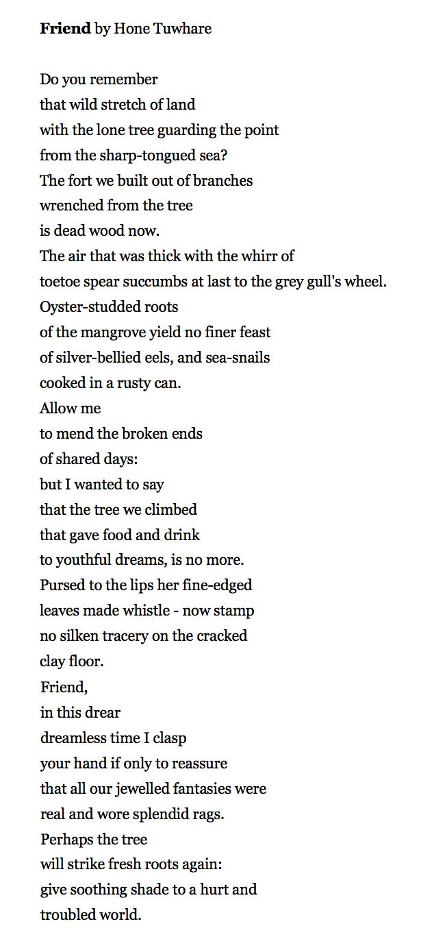 Samuel West 💙 on Twitter: "294 Friend by Hone Tuwhare https://t.co ...