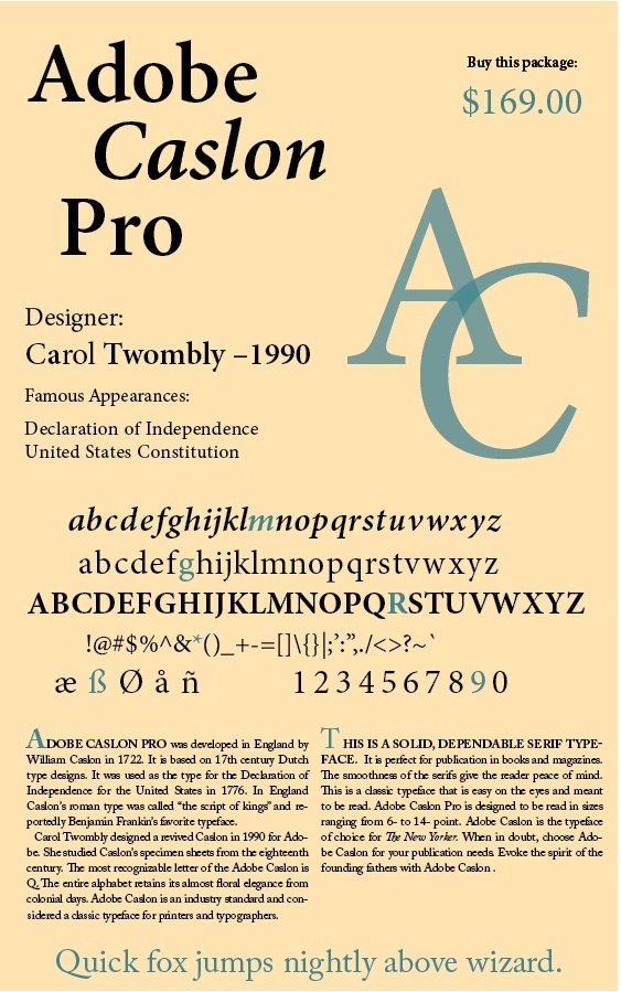 Caslon Poster