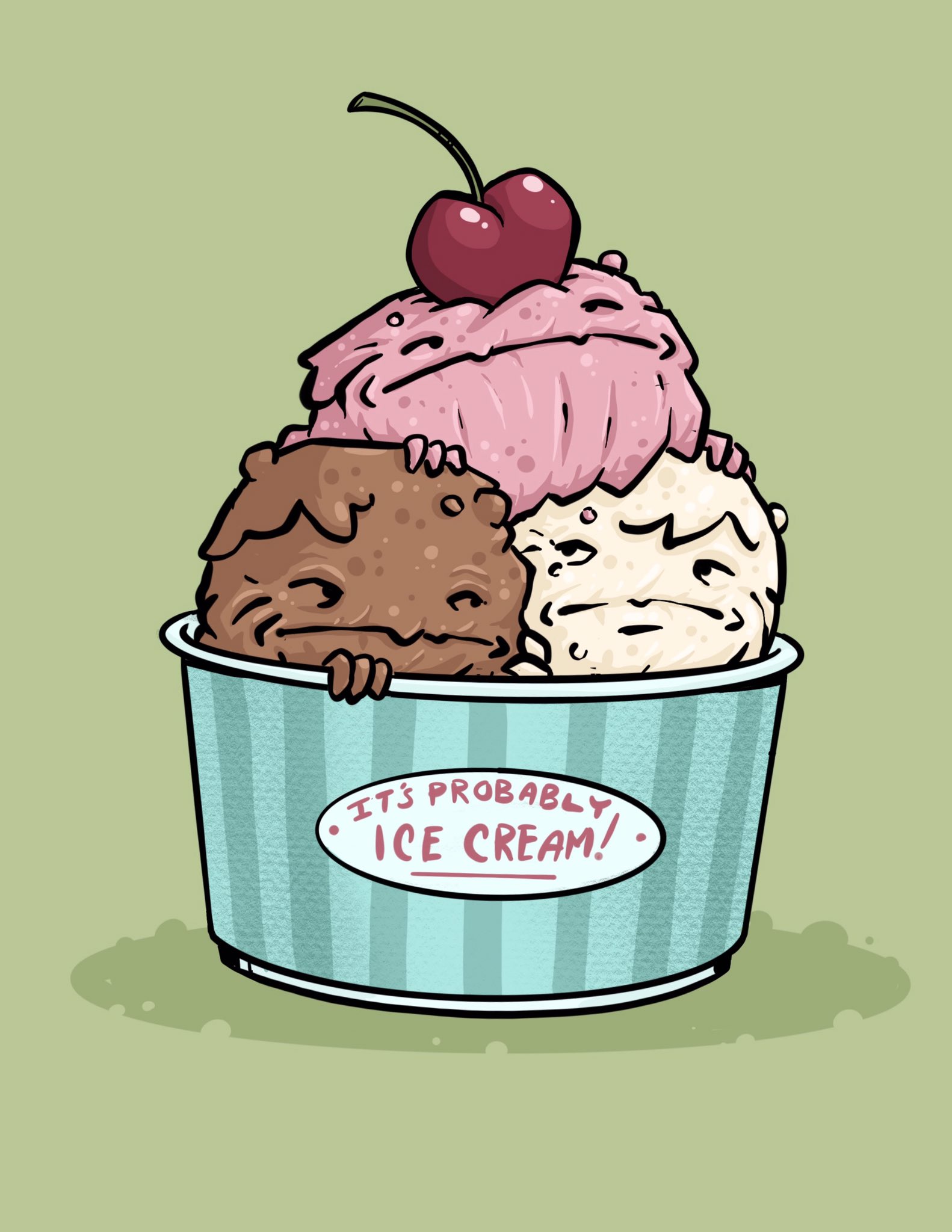 Ice Cream Sundae Drawing