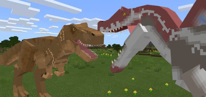 Minecraft Dinosaurs T Rex Vs Spinosaurus