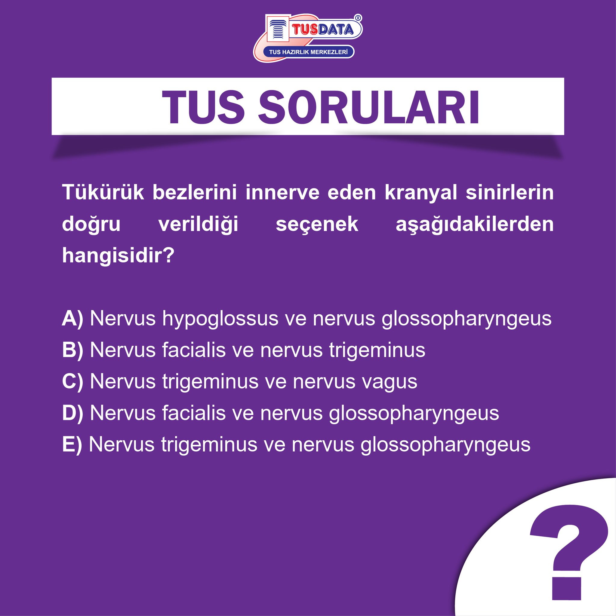 TUSDATA on Twitter: "TUSDATA ile günün TUS sorusu... Sorumuzun doğru cevabı: Doğru cevap:D…