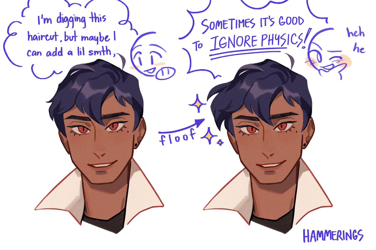 「artists who draw hair floof like this: G」|denev @ commissionsの漫画