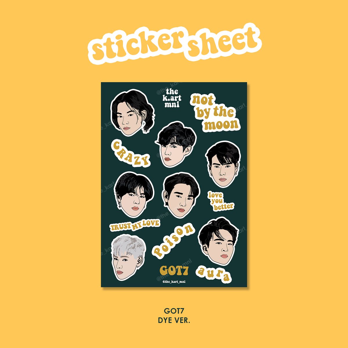 Papercraft Labels, Stickers & Tags Card Making & Stationery GOT7 Dye ...