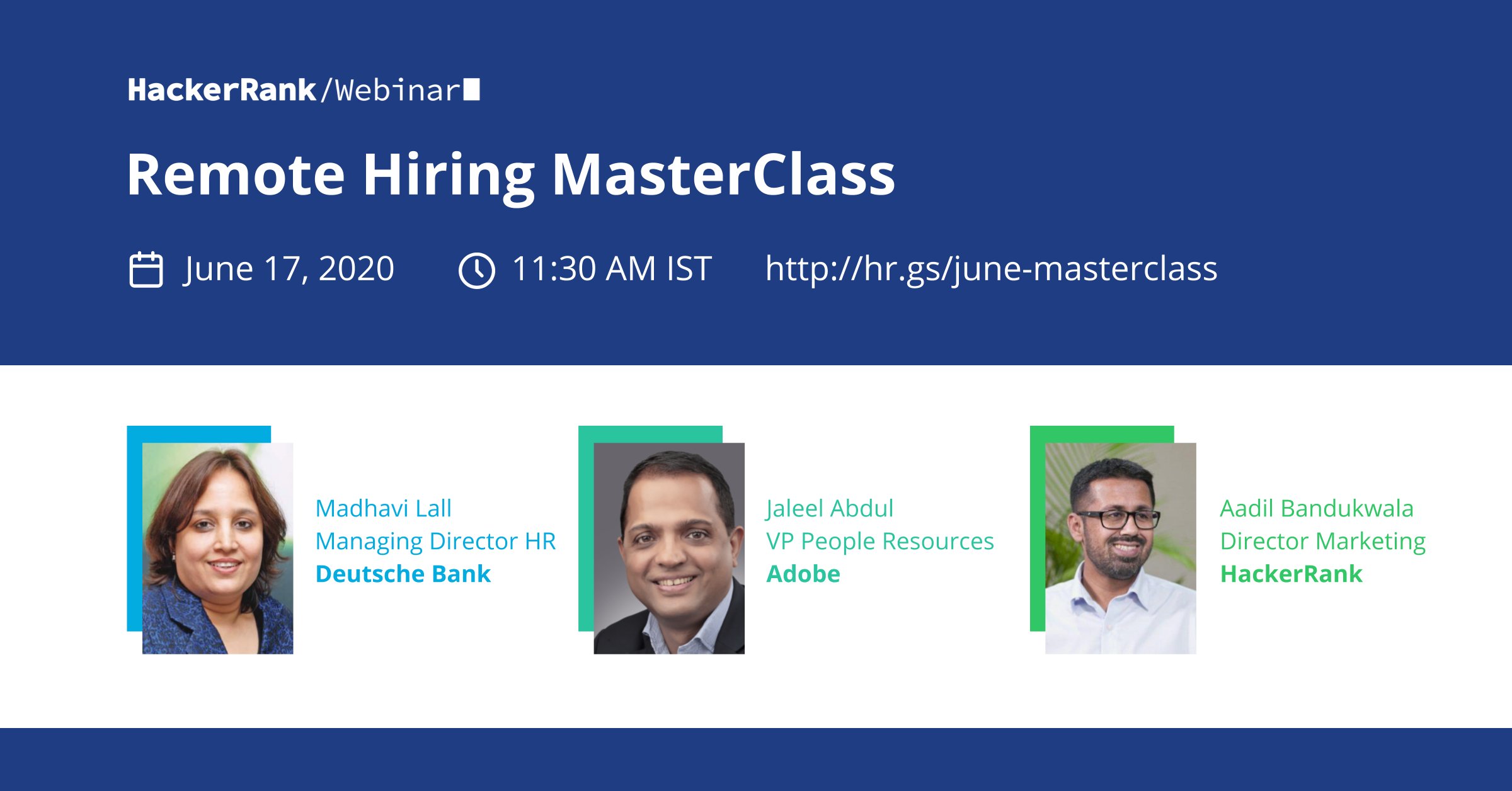 HackerRank on Twitter: "Learn how world class firms are adapting to remote hiring as the new ...