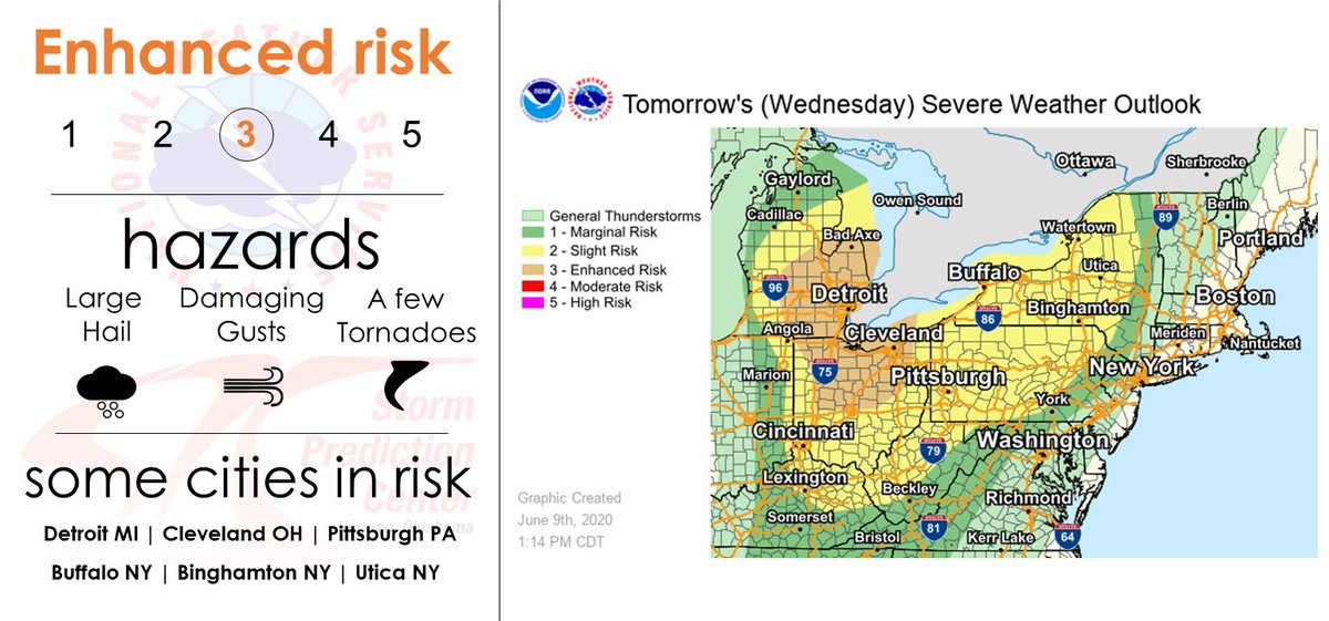 An enhanced risk for severe storms is in place across parts of the Ohio ...