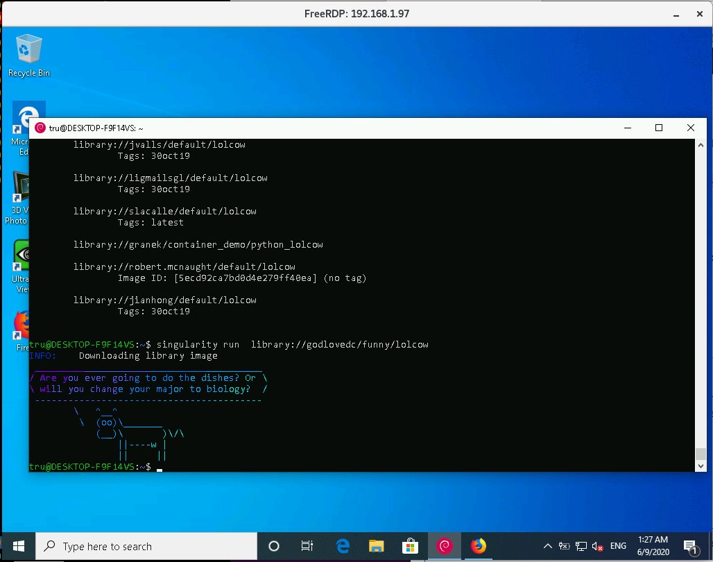 Singularity/Apptainer on Twitter: "Singularity on Windows10! You can now run and build fully ...
