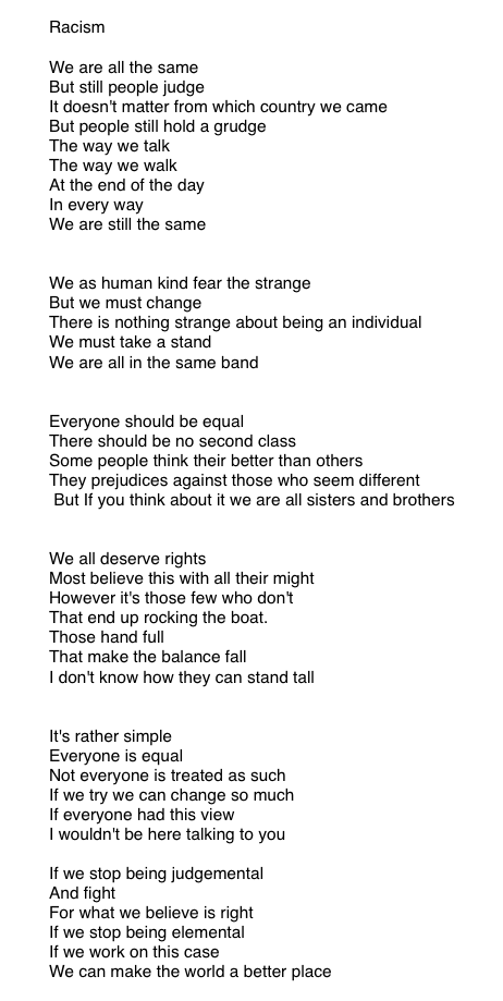 Poems Against Racism Amano Miura Read Her Poem, 'Kerry, Let's Talk