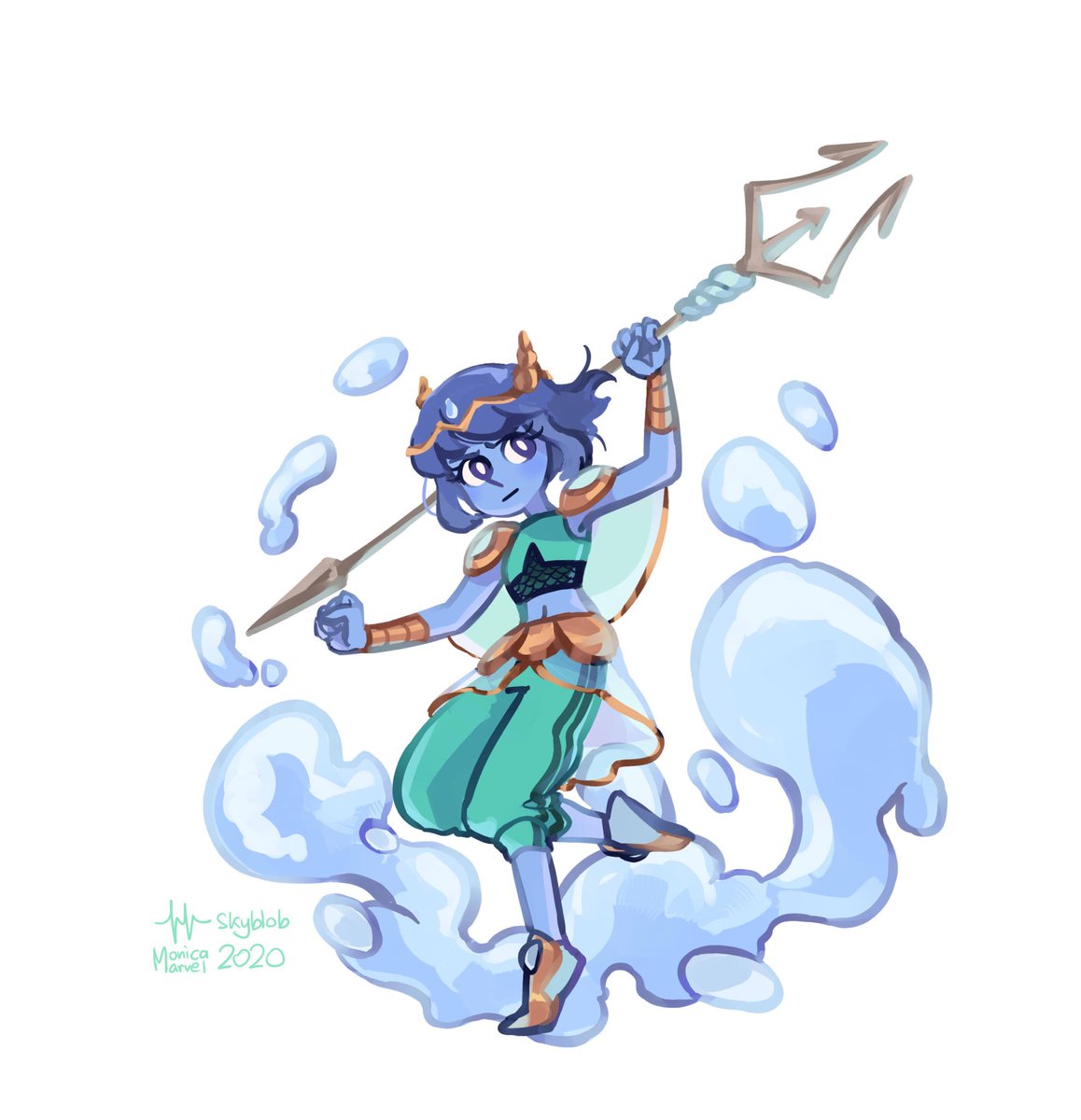 「Lapis but she's a Sea-Ra? 」|skyblob • comms openのイラスト