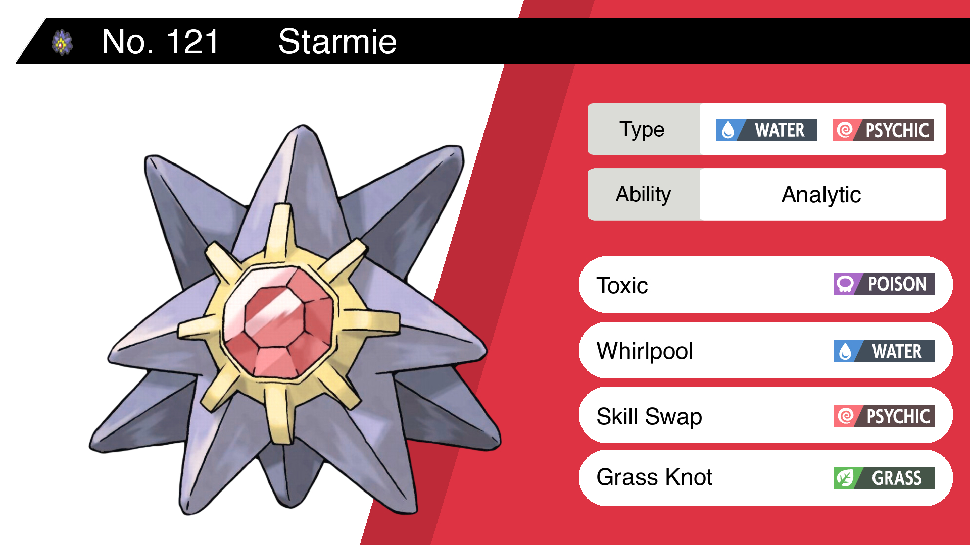 Starmie Evolution Chart