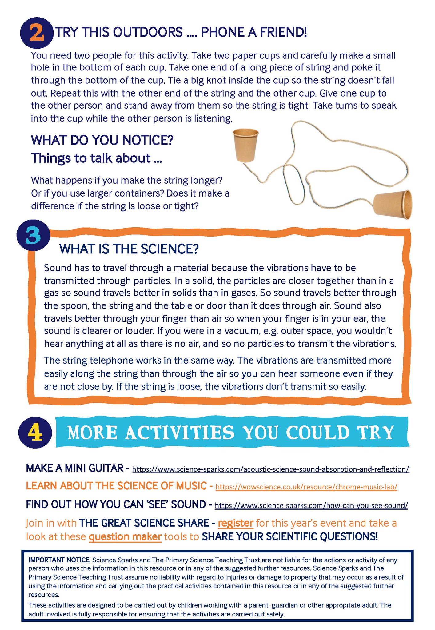 PSTT on Twitter: "Learn how sound travels through different materials ...