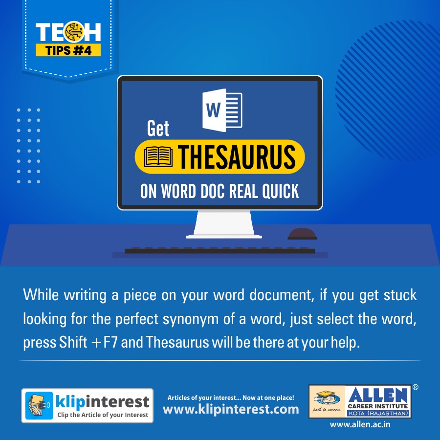 Klipinterest On Twitter Tech Tips 4 Get Thesaurus On Word Doc Real klipinterest-on-twitter-tech-tips-4-get-thesaurus-on-word-doc-real