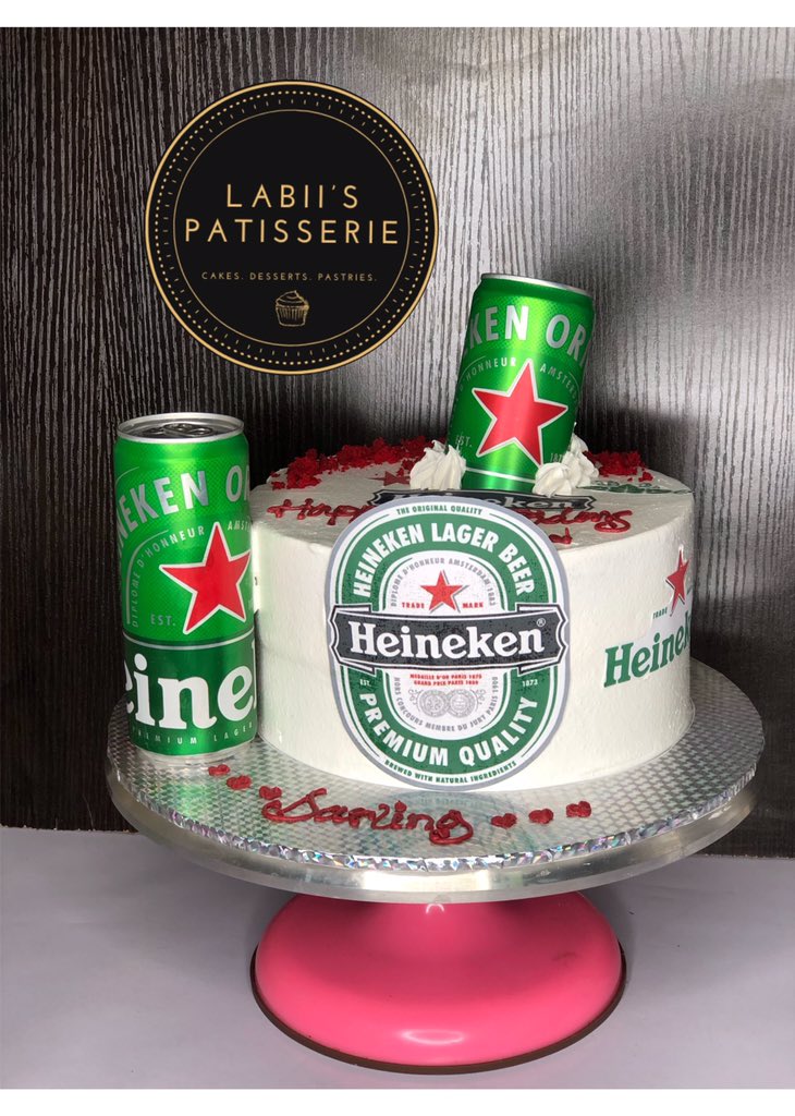 Heineken Beer Birthday Cake