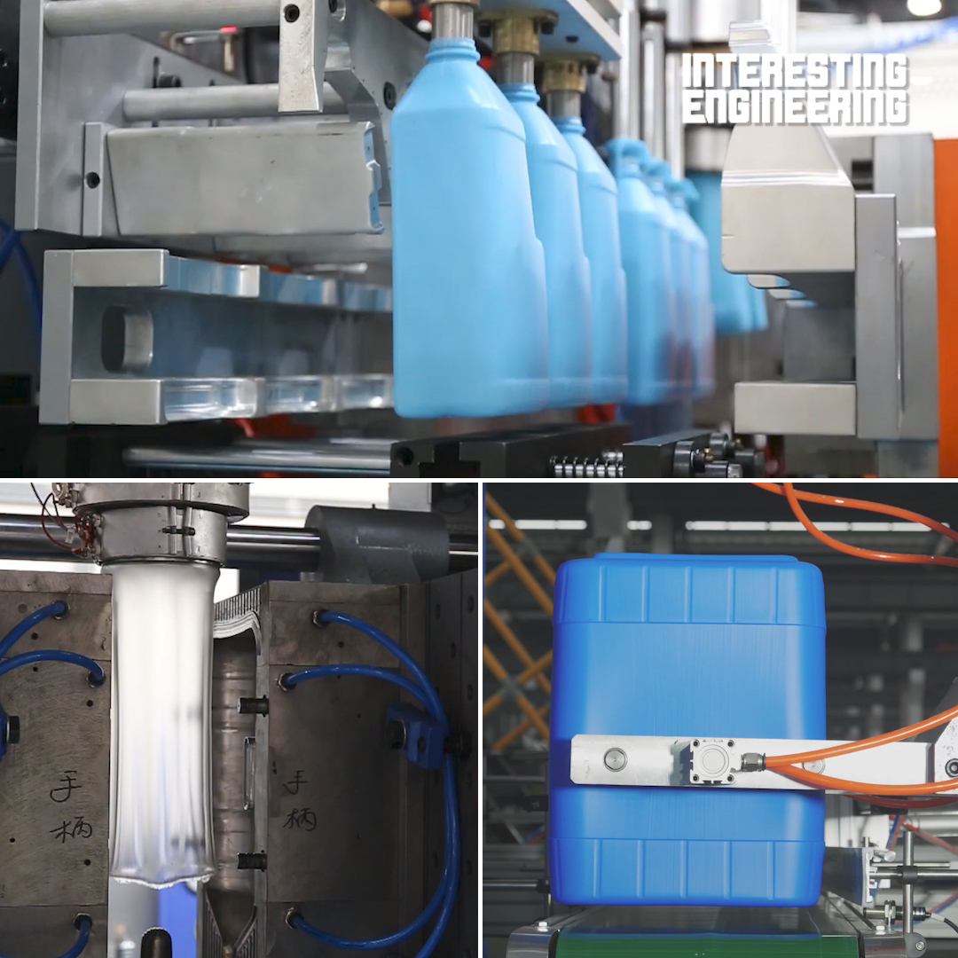 This machine makes the plastic containers we all use every day ...