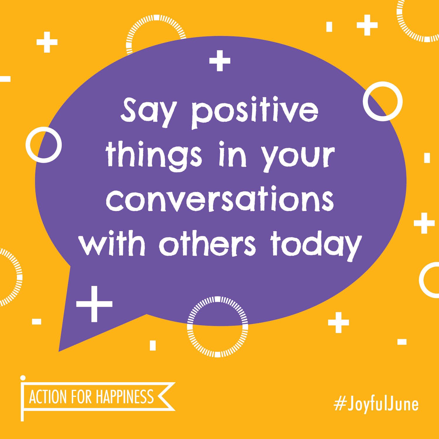 Saying Positive Things