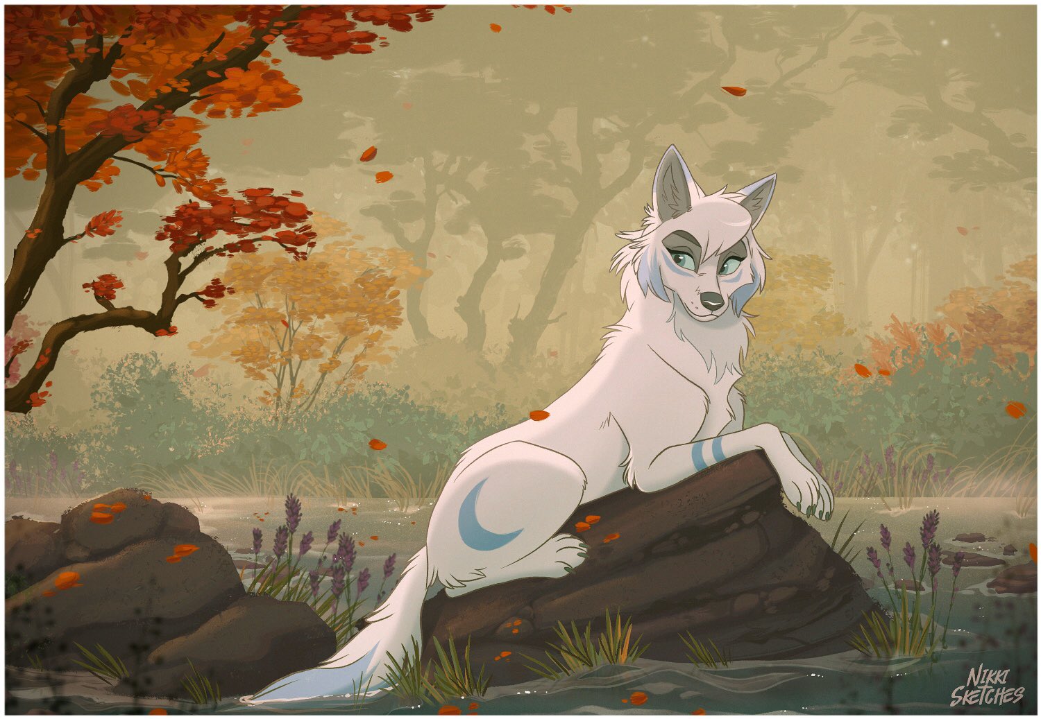 Anime White Spirit Wolf
