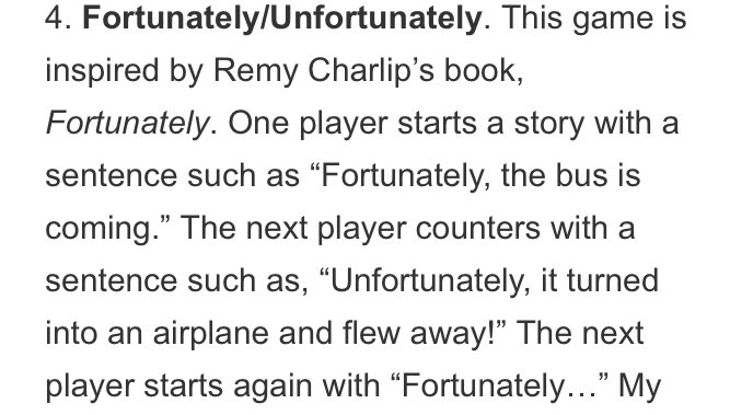 Fortunately Unfortunately