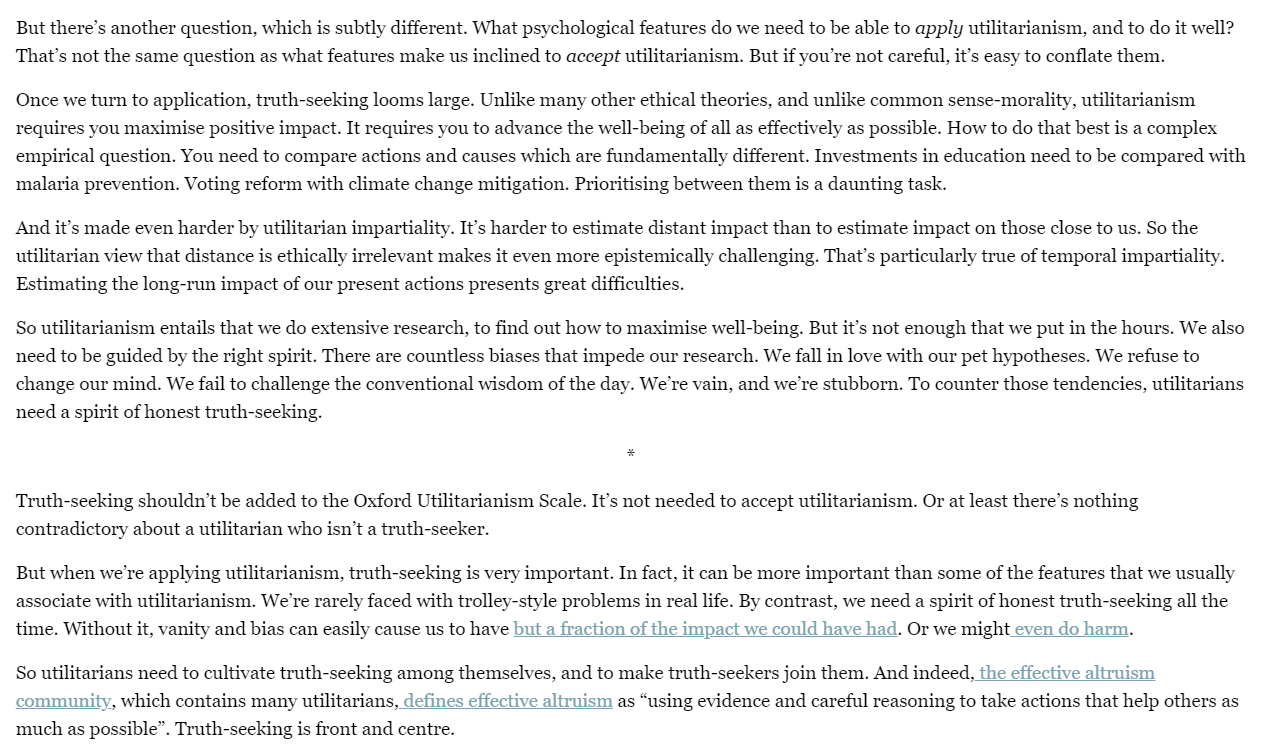 Utilitarianism Scale
