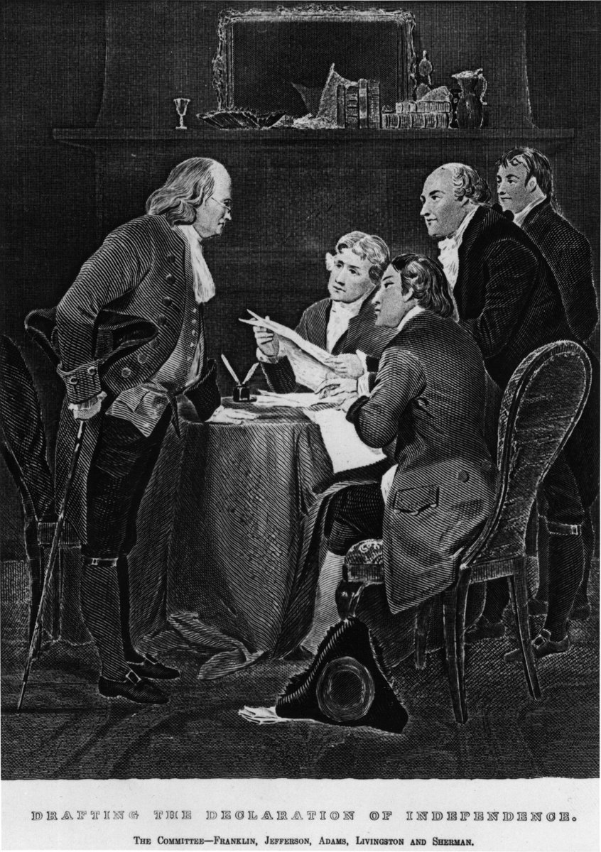 The Committee of Five included John Adams (MA), Benjamin Franklin (PA ...