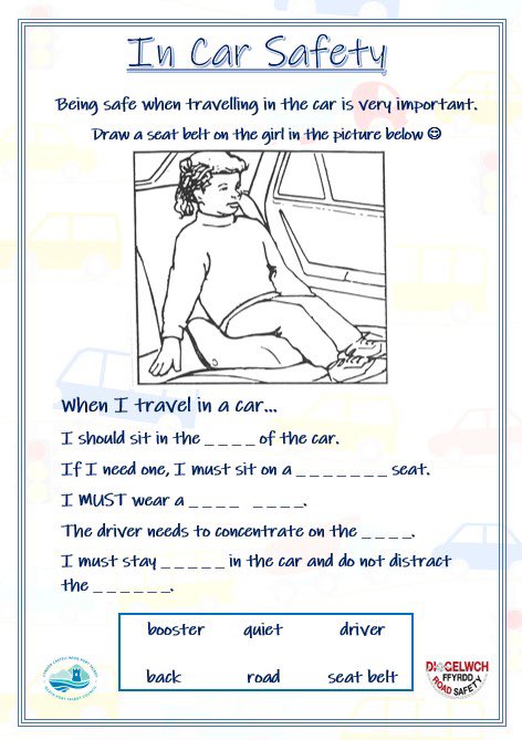 Car Safety Worksheets