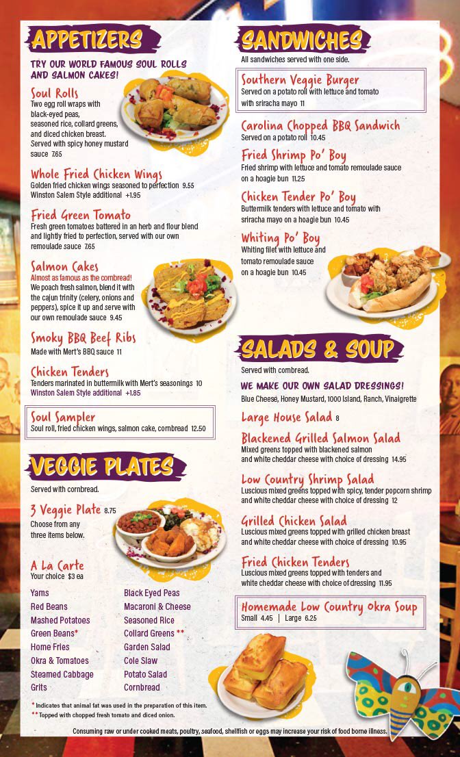 Soul Food Appetizers Menu