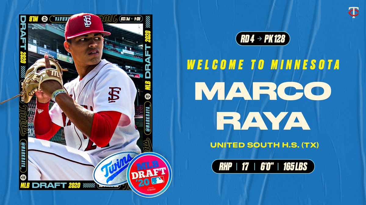 In the 4th Round of the MLBDraft, we selected Marco Raya. Welcome to ...