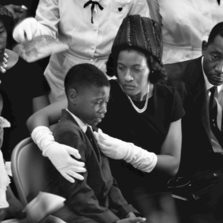 One of the iconic photos of the turbulent 1960s: Myrlie Evers and son ...