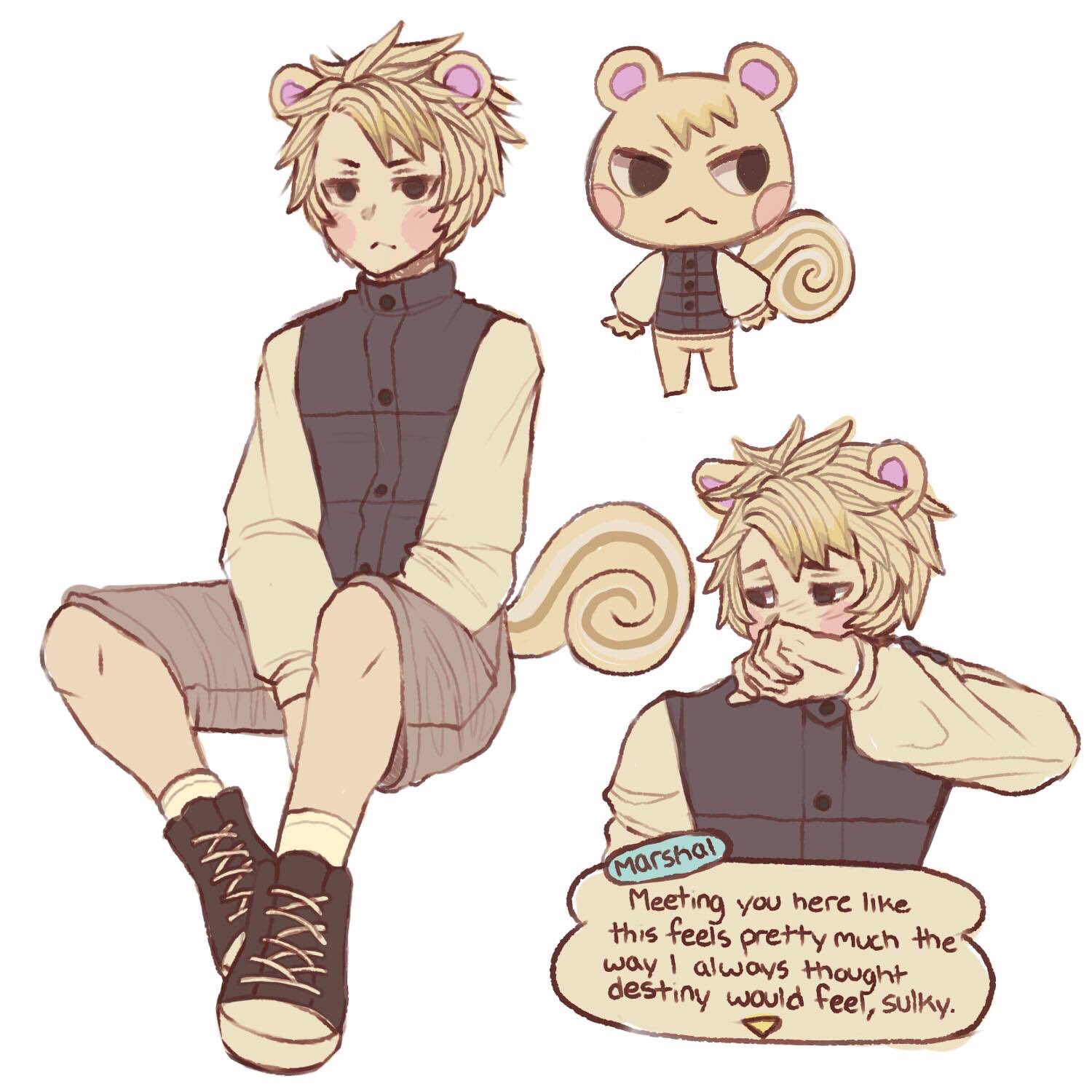 Marshal Animal Crossing Gijinka