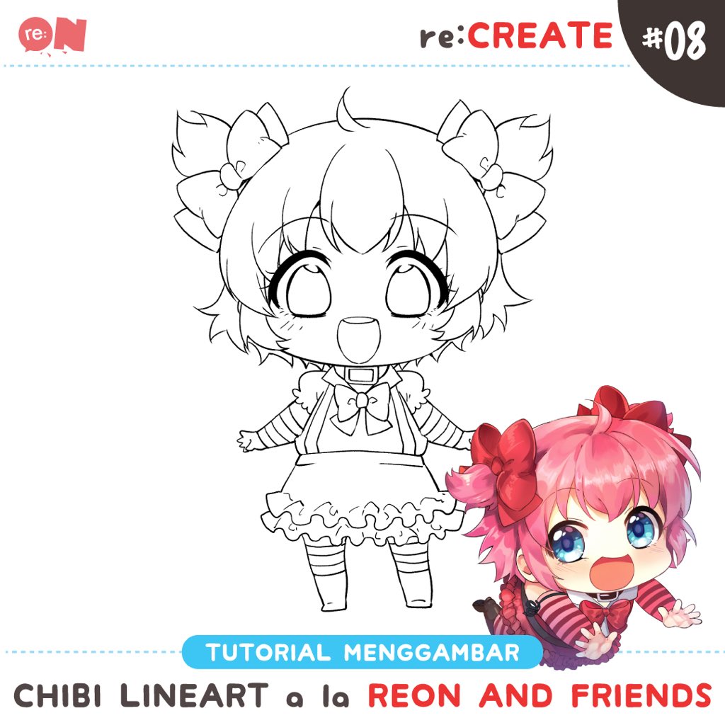 Chibi Friends Lineart