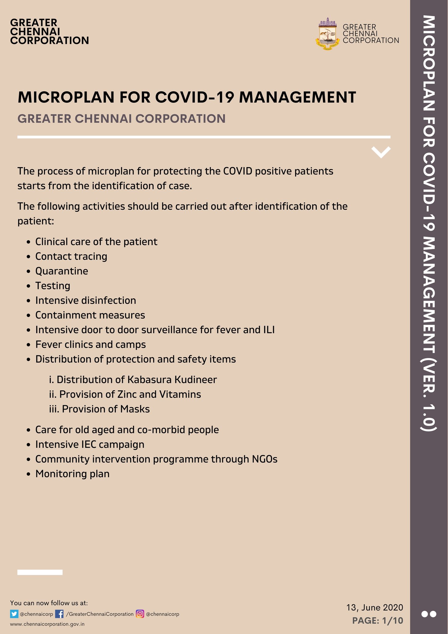 Greater Chennai Corporation on Twitter: "These are the processes under the microplan for ...