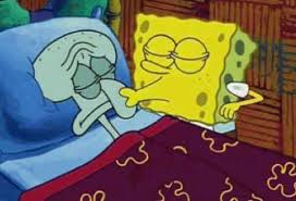 Squidward And Spongebob Kissing