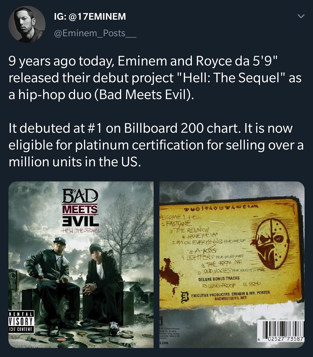 Eminem Bad Meets Evil Album Cover Bad Meets Evil Featuring Eminem