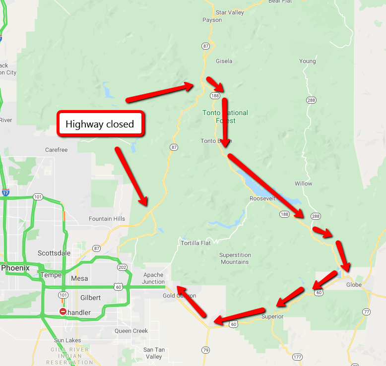 REMINDER: SR 87 NB is closed at Bush Highway due to a brush fire. SR 87 ...