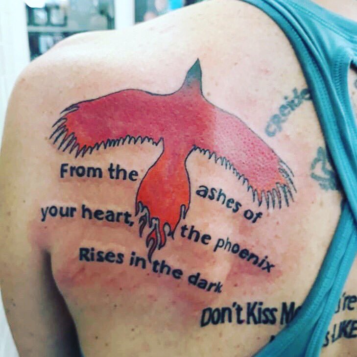 Heart Phoenix Tattoo