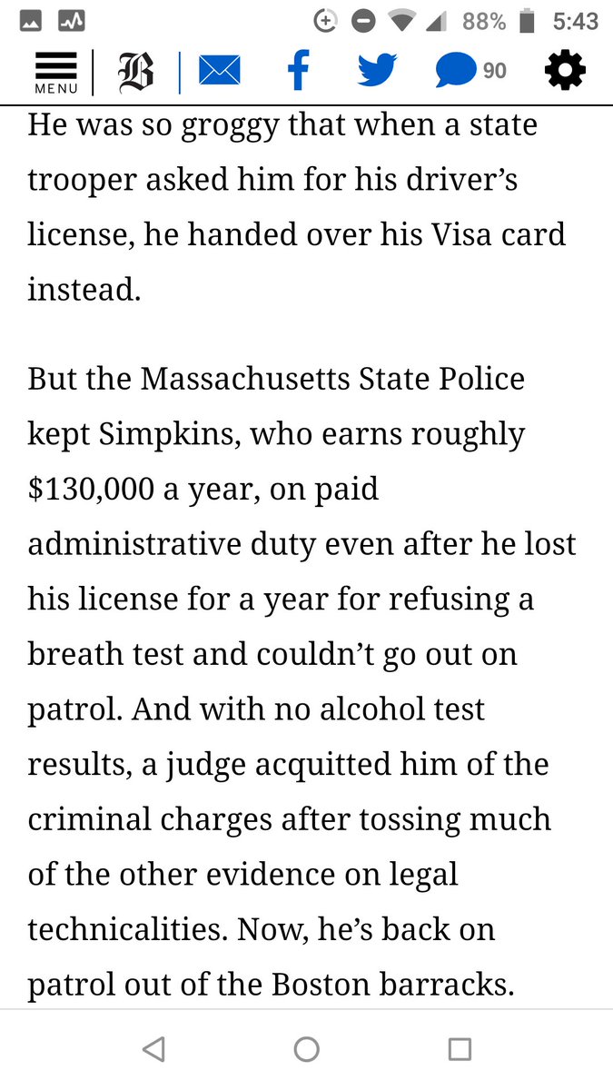 The state trooper ultimately kept his job, even after losing his driver ...