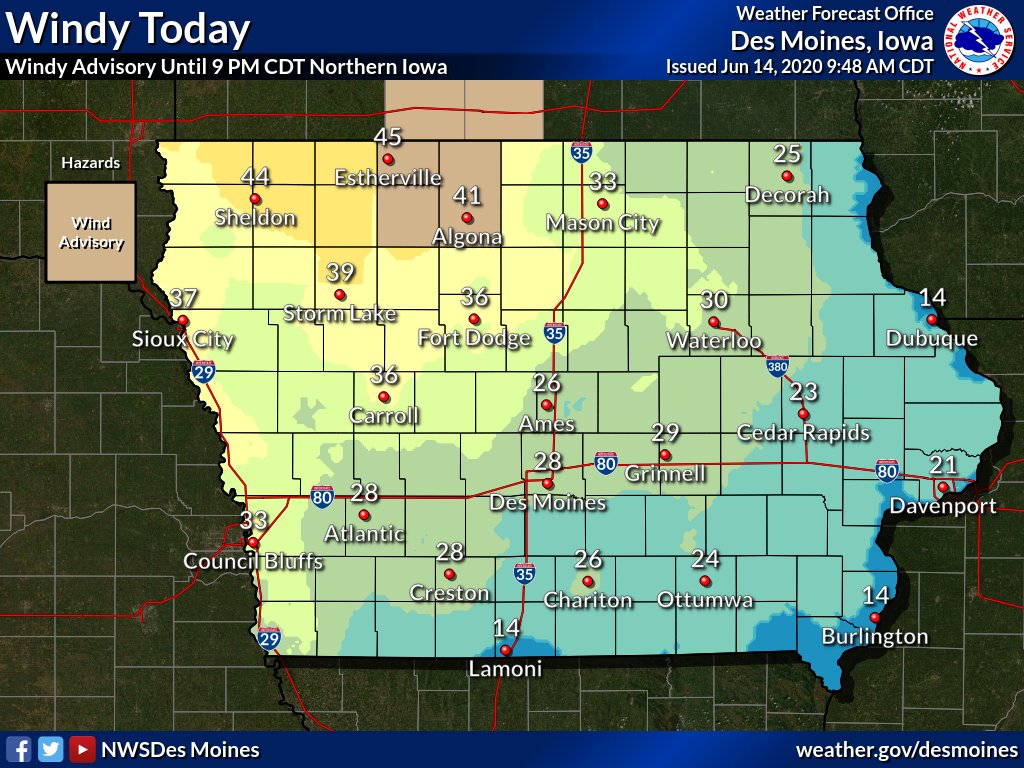 A Wind Advisory is now in effect for portions of north-central Iowa ...