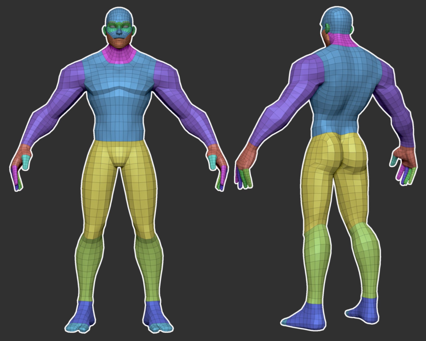 Stylized Male Base Mesh Flippednormals Zbrush Zbrush